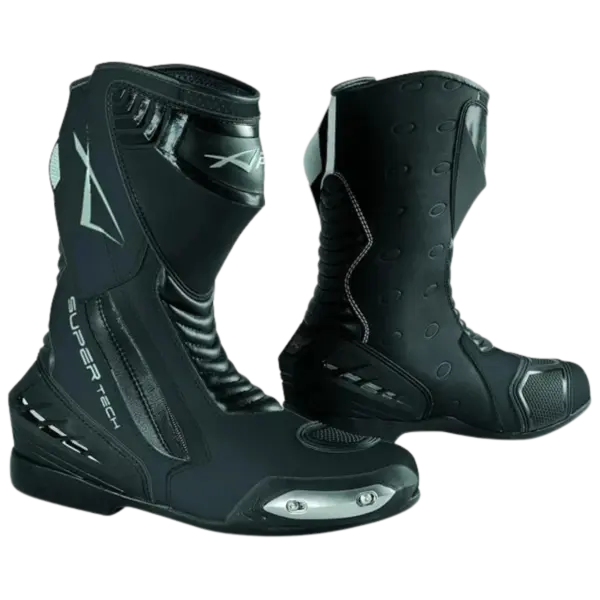 STRADA LEATHER RACE BOOTS BLACK – Moto Point